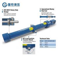 China Heavy Duty Trunnion Mount Hydraulic Cylinder CDH1 MT4 80mm Bore for Steel Mill for sale