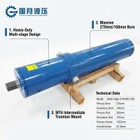 China Heavy Duty Multi-stage Telescopic Hydraulic Cylinder 270/200-1255 with MT4 Trunnion Mount for sale