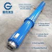 China Guoyue Hydraulics 200mm Bore 2310mm Stroke Heavy-Duty Single-Acting Plunger Hydraulic Cylinder — ISO 6020/6022, 250 Bar, Hard Chrome Plated for sale