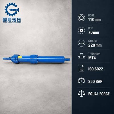 China Factory Direct CGH1 MT4 110-70-220 Double Rod Through Rod Trunnion Mount Equal Force Bidirectional Mill Type Metallurgical Hydraulic Cylinder for Steel Mill Synchronization Equipment for sale