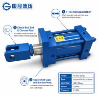 China Guoyue Hydraulics Industrial Tie-Rod Hydraulic Cylinder — 150mm Bore × 100mm Rod × 125mm Stroke, 4-Tie-Rod Construction, Clevis Mount, Double-Acting, 21 MPa for sale