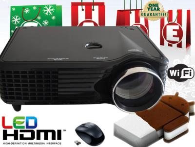 China Multimedia Projector Full HD LED Android 4.0 HDMI USB SD for home theater system for sale