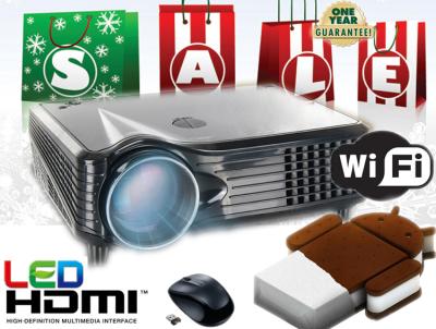 China Full HD Video LED Projector Android/Wifi wireless HDMI USB for home theater 3D Cinema for sale