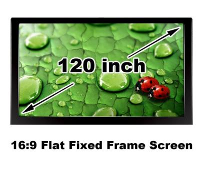 China Best Quality 120 Inch 16:9 Home Cinema Theater Projection Screen Flat Fixed Frame DIY for sale