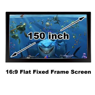 China HD Picture 3D Projection Screen 150 Inch Flat Fixed Frame Projector Screens 16:9 For Sale for sale