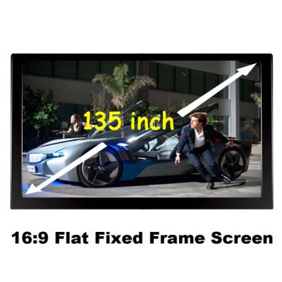 China Best Supplier 135 Inch Curved Fixed Frame 3D Projection Screens Good Quality For Projector for sale