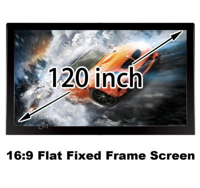 China Good Price HD Projection Screen 120 Inch Diagonal Fixed Frame Projector Screen 16:9 Cinema for sale
