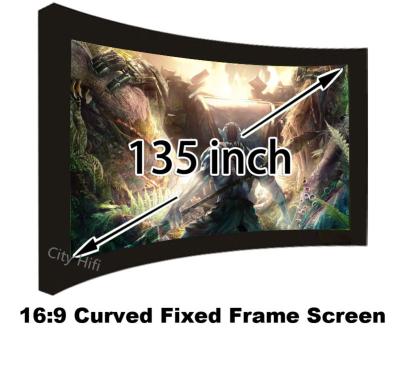 China Home Theater Curved Screen 135 Inch 16:9 Format DIY Wall Mounted Projector Screen for sale