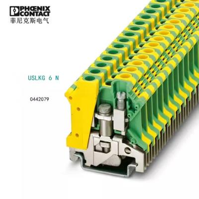 China Phoenix Contact 0442079 Spring Terminal Block USLKG 6 N - Protective conductor terminal block Original Phoenix Blocks for sale