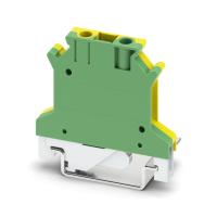 China Phoenix Contact Protective Conductor Terminal Block with Screw Connection and Green-Yellow Color for Din Rail Mounting for sale