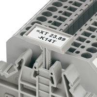 China Phoenix Contact Quick Mounting DIN Rail End Bracket with Marking Option in Gray (RAL 7042) for sale