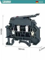 China Phoenix Contact Fuse Terminal Block with LED Display 6.3 A Nominal Current and 4 mm2 Rated Cross Section for sale