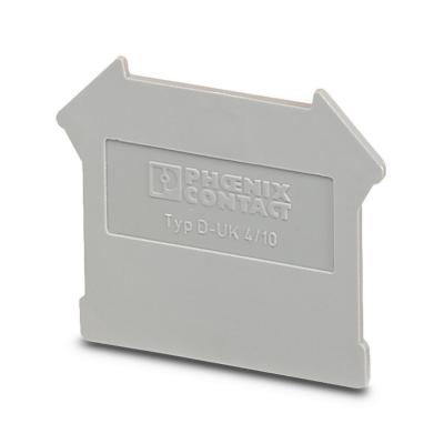 China Phoenix Contact End Cover Gray PLC Connector Spring Terminal Block 1.8 mm Width for sale