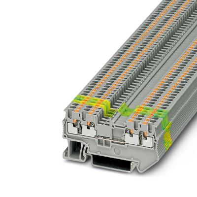China Phoenix Contact Push-in Connection Din Rail Terminal Blocks 500V 17.5A Feed-through Terminal Block for sale