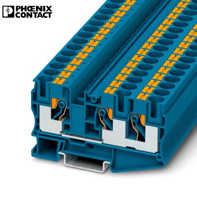 China 3208747 Blue Phoenix Contact Original Terminal Relay PT 10-TWIN BU - Feed-through terminal block for sale