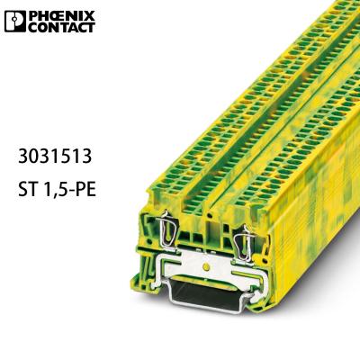 China Phoenix Contact Original Ground 3031513 ST 1,5-PE - Spring-cage protective conductor terminal block for sale
