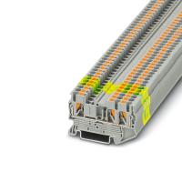 China Phoenix Contact 3209565 PT 2.5-TWIN-PE Ground Terminal Block with Push-in Connection and 2.5 mm2 Rated Cross Section for sale