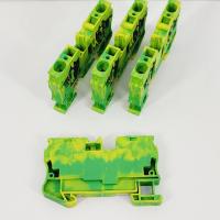 China Din Rail Ground Terminal Block with Spring-cage Connection 6 mm2 Rated Cross Section for Railway Industry for sale