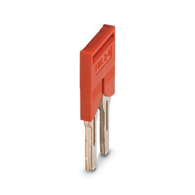 China Phoenix Contact 3030284 2 Position Red Plug-in Jumper with 8.2 mm Pitch for Din Rail Terminal Blocks for sale