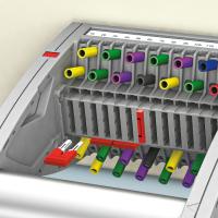 China Phoenix Contact 3030284 2 Position Red Plug-in Jumper with 8.2 mm Pitch for Din Rail Terminal Blocks for sale