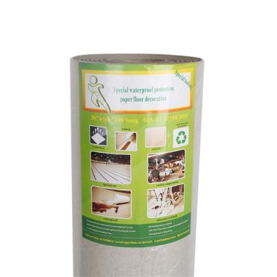 China Kraft Cardboard Width 150mm 1200mm Temporary Floor Protection Roll for sale