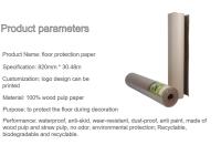 China Biodegradable Temporary Floor Protection Paper 32Inx100Ft for sale