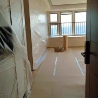 China Breathable Construction Floor Protection Paper With Black Offset Printing for sale