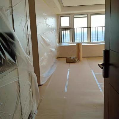 China Breathable Construction Floor Protection Paper With Black Offset Printing for sale