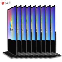 China Portable 32 43 49 55 65 Inch Outdoor Floor Standing LCD Screen Video Digital Signage and Displays for sale