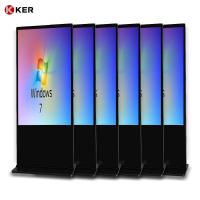 China Floor standing vertical tv touch screen kiosk 4k outdoor advertising player display screen HD lcd led digital signage for sale