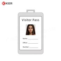 China Office Electronic Employee Digital Work Badge PVC Plastic Employee Job Personal Photo Name Badge ID Cards for sale