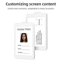 China Electronic badge nfc electronic label e-ink paper smart card office electronic employee badge no battery for sale