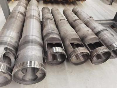 China Hardness Conical Screw Barrel Nitriding Process With 2-4mm Bimetallic Layer for sale