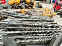 China Conical Twin Screw and Barrel with Barrel Hardness HV≥900, Screw Diameter 25-150mm, and Barrel Surface Roughness Ra 0.4μm for Durable Performance for sale