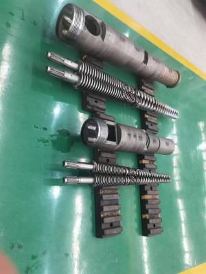 China High Precision Conical Twin Screw and Barrel with 5kw Heating Power and Water Cooling for Efficient Extrusion for sale
