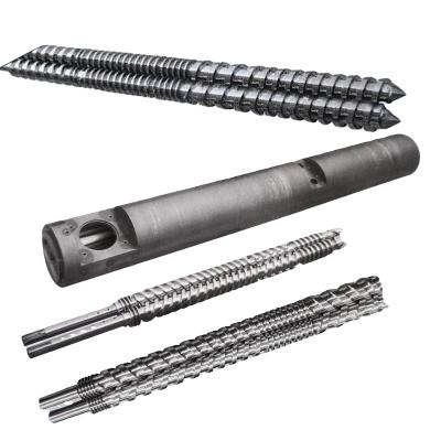 China Conical Twin Screw and Barrel 70mm-220mm with 0.03-0.08mm Chrome Plating for sale