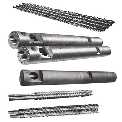 China Conical Twin Screw and Barrel 1000kg/h Output for Plastic Extrusion for sale