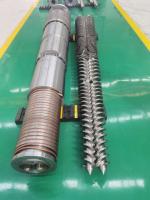 China Precision Conical Twin Screw and Barrel with 0.015mm Straightness, HRC 58-62 Hardness, and 45-300mm Barrel Diameter for sale
