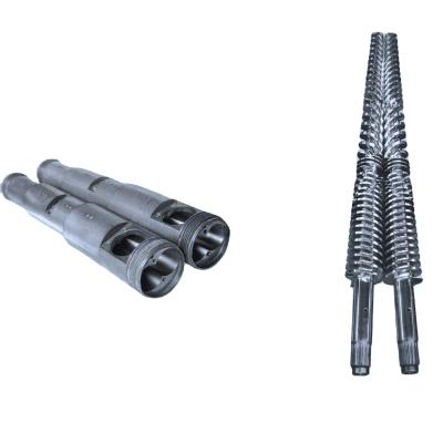China Barrel Heating Power 5kw Conical Tandem Screw System Featuring Hardness HRC58-62 Designed for Polymer Extrusion and Material Handling 55/120 for sale