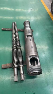 China HV≥900 Hardness Conical Twin Screw and Barrel with Chrome Plating 0.03-0.05mm and 500-10000mm Length for Injection Molding for sale