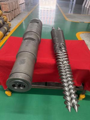 China Nitriding And Chrome Plating Conical Twin Screw and Barrel With Temperature Resistance Up To 300°C Customization On Request for sale