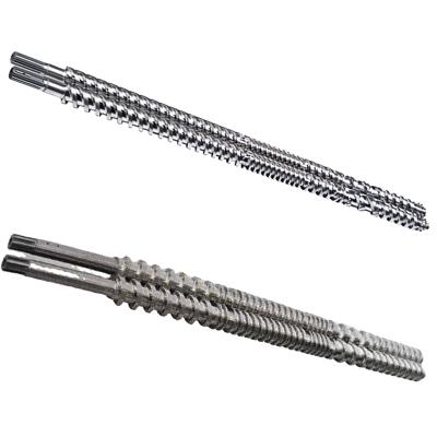 China High-Performance Parallel Twin Screw and Barrel with Nitriding Depth 0.5-0.8mm, HRC 58-62 Hardness, and 3kw Screw Cooling Power for sale
