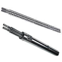 China HRC 58-62 Hardness Parallel Twin Screw and Barrel with 0.5-0.8mm Nitriding Depth and 3kW Screw Cooling Power for sale
