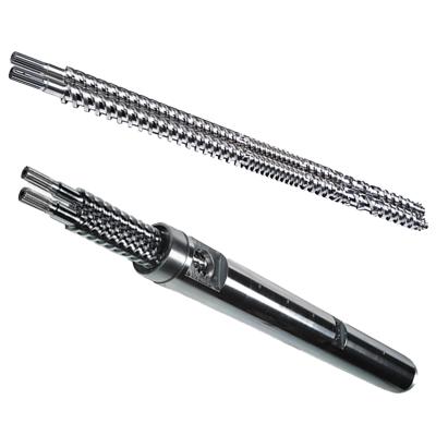China HRC 58-62 Hardness Parallel Twin Screw and Barrel with 0.5-0.8mm Nitriding Depth and 3kW Screw Cooling Power for sale