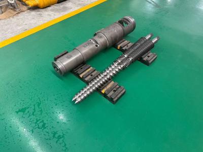 China Nitriding And Chrome Plating Conical Twin Screw and Barrel with Max Length 8000mm and Nitriding Brittleness Grade 1 or Less for sale