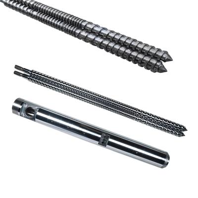 China Nitrided Screw Barrel Parallel Twin Screw and Barrel with Integral Barrel and Ra 0.4μm 0.6μm Surface Roughness for sale