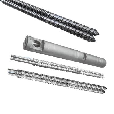 China Alloy Steel Parallel Twin Screw and Barrel with 37kW Main Motor Power, HV950-1100 Hardness, and 500Nm Torque for Material Mixing for sale