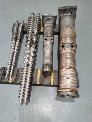 China Conical Twin Screw and Barrel with HRC 58-62 Hardness and Up To 300°C Temperature Resistance for Hydraulic Or Electric Motor Driven Applications for sale