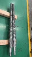 China HV900-1000 Surface Hardness Conical Twin Screw and Barrel with Nitride or Chrome Plating and 20kW Heating Power for Conical Tandem Screw System for sale