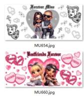 China Bpa Free Valentine'S Day UV DTF Tumbler Wraps ISO9001 SGS ROHS for sale